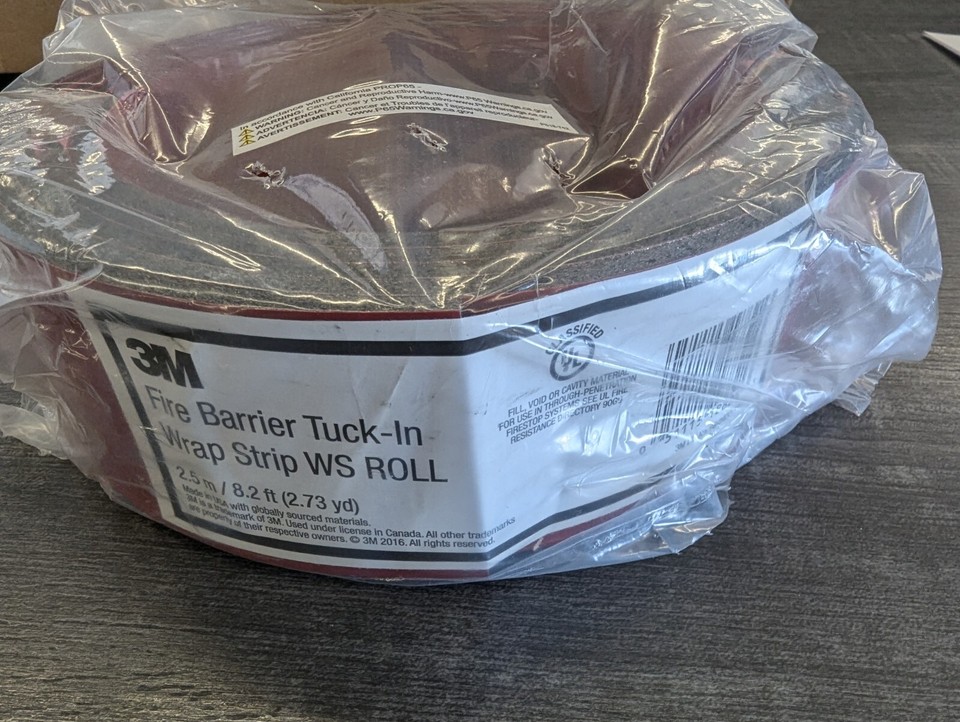 3M TALC Fire Barrier Tuck-In Wrap Strip Roll WS, 2.5 in x 8.2 ft | eBay
