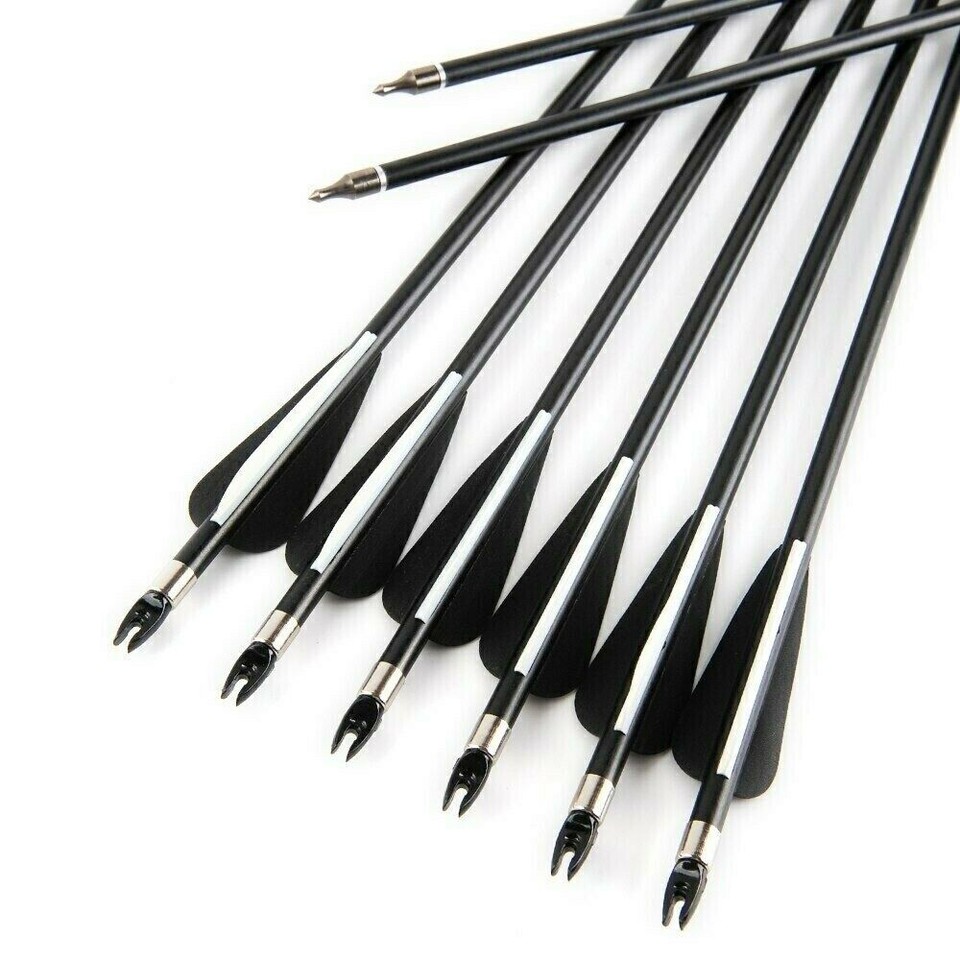 Archery 30" Fiberglass Arrows Practice & Hunting Quiver for Compound ...