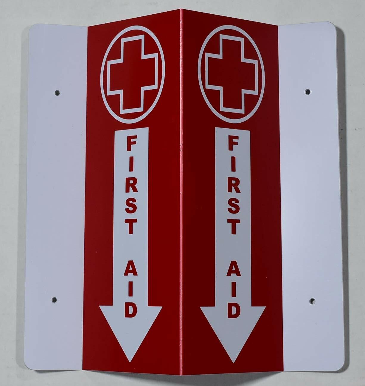 First AID 3D Projection Sign/First AID Sign (RED/White,4X10)-.. -REF24 ...