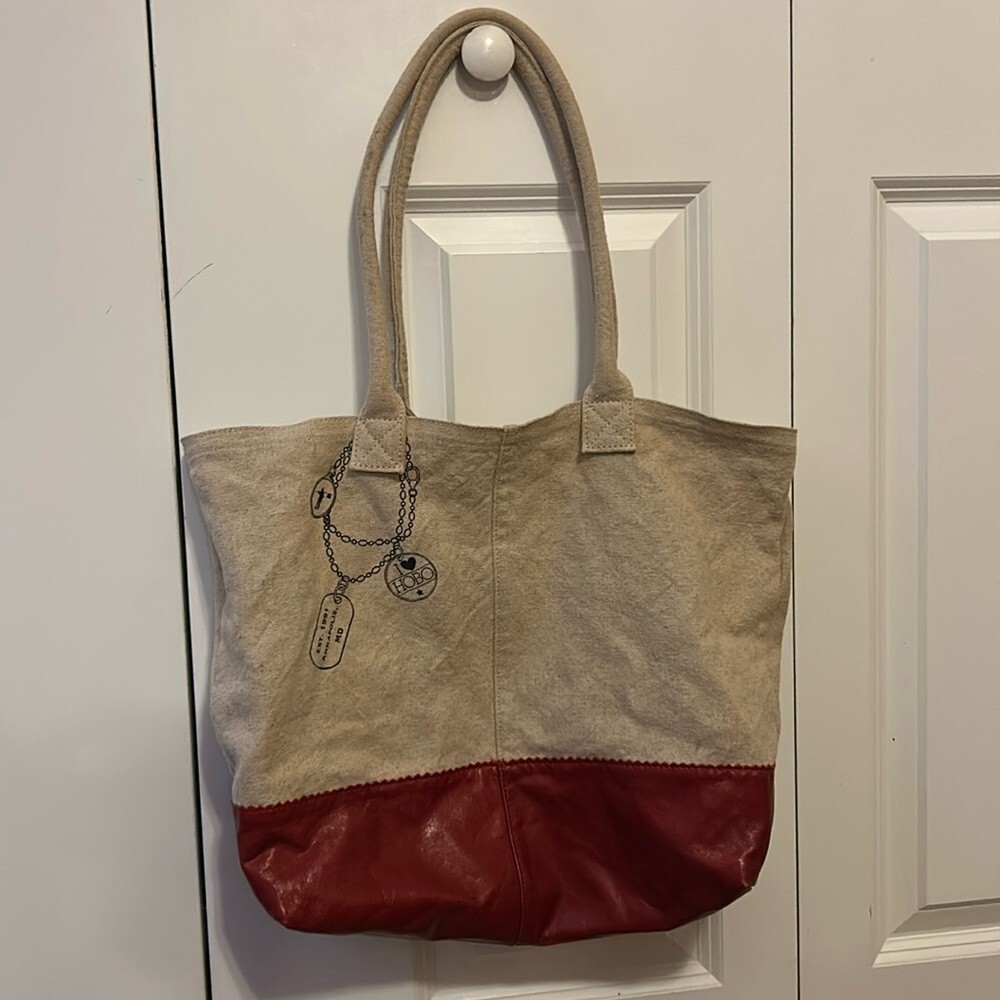 Hobo Limited Edition Canvas and Leather Tote Bag - Gem