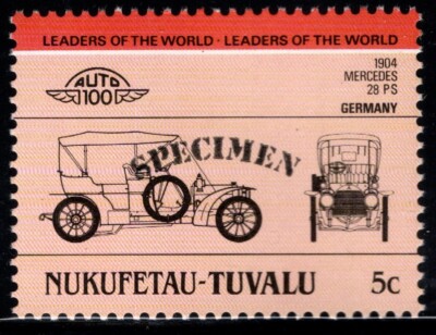 Centsational EFO Tuvalu Nukufetau - Mercedes-Specimen Overprint - Car ...