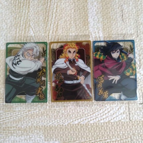 Demon Slayer Kimetsu no Yaiba Wafers Giyu Tomioka Minoru Fushikawa Set ...