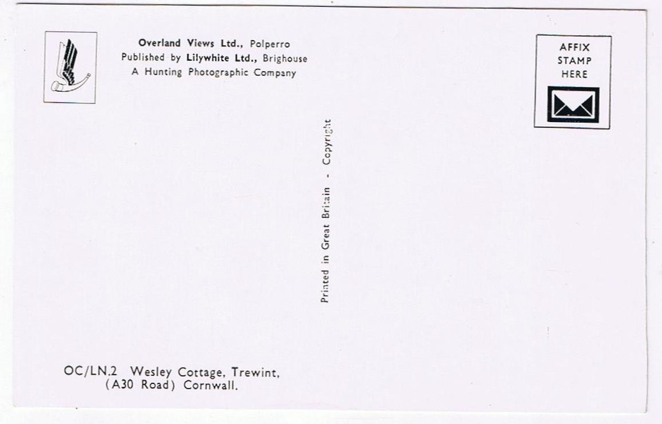 Postcard Wesley Cottage Trewint Cornwall UK | eBay