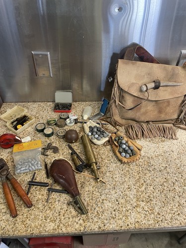 muzzleloader black powder Leather Carry Bag And Accessories | eBay