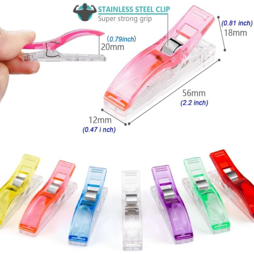 30pcs Random Color Sewing Clips Plastic Clips Sewing Quilting ...