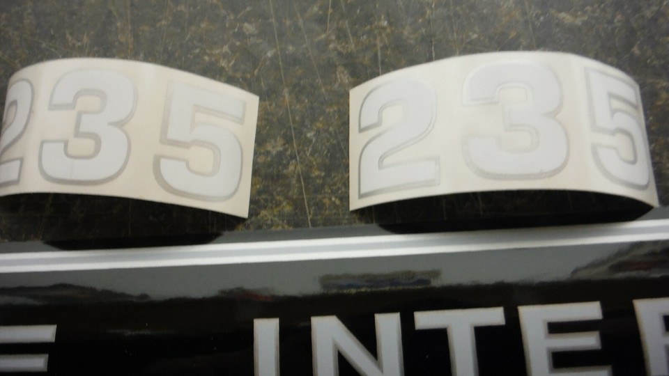 CASE INTERNATIONAL MODEL 235 COMPACT TRACTOR HOOD DECALS. SEE DETAILS ...