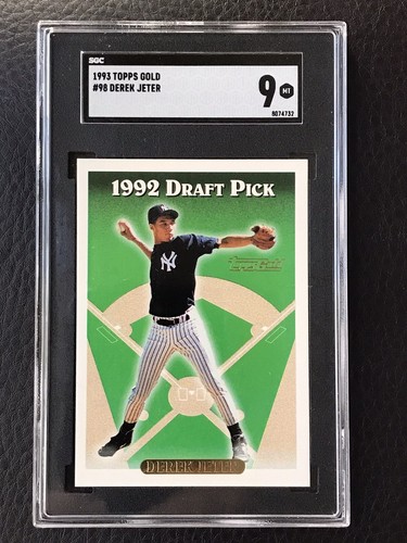 1993 Topps Gold #98 Derek Jeter Rookie Card RC SGC 9 Mint HOF Yankees ...