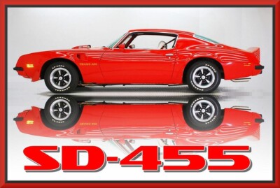 1974 Pontiac FIREBIRD TRANS AM SD 455, Red, Refrigerator Magnet, 42 MIL ...