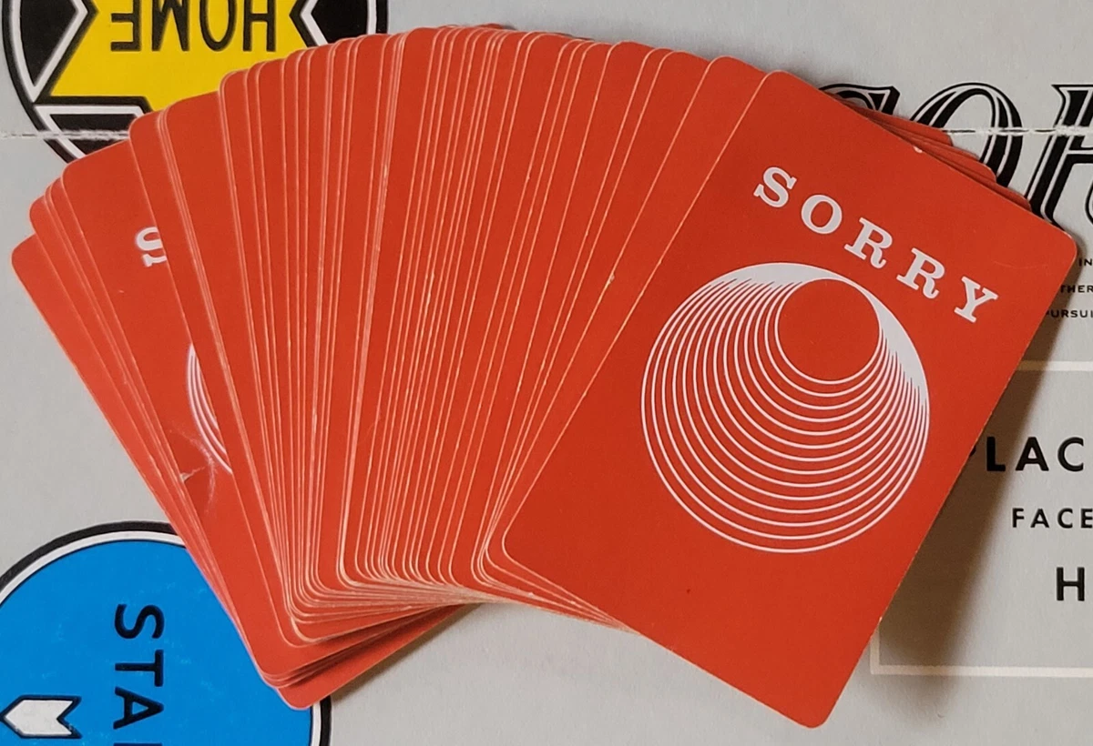 Sorry Game Replacement Cards