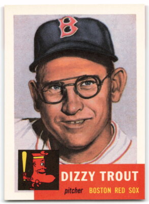 1991 Topps Archives 1953 #169 Dizzy Trout Bio white text Boston Red Sox ...