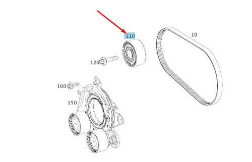 NEW MERCEDES-BENZ CLS C257 DRIVE BELT GUIDE PULLEY A2642060000 ORIGINAL ...