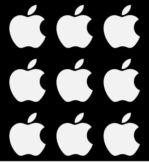 Apple logo Overlay Vinyl Decals Phone Laptop Stickers Set of 9 | eBay