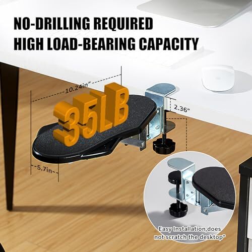 Computer Arm Rest Support Extender for Desk, Adjustable Rotating Arm ...