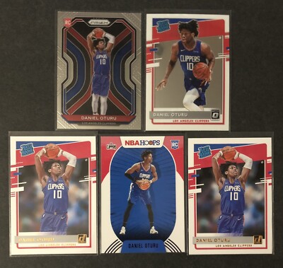 Daniel Oturu 5 Card Lot Prizm Optic Rated Rookie NBA Hoops Holiday Blue ...