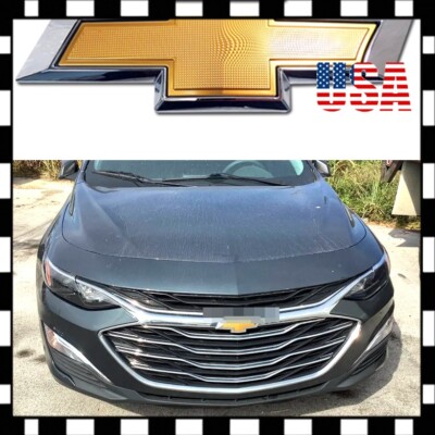 Fit Chevy Malibu 2016-2024 Front Grille Bowtie Emblem replacement gold ...