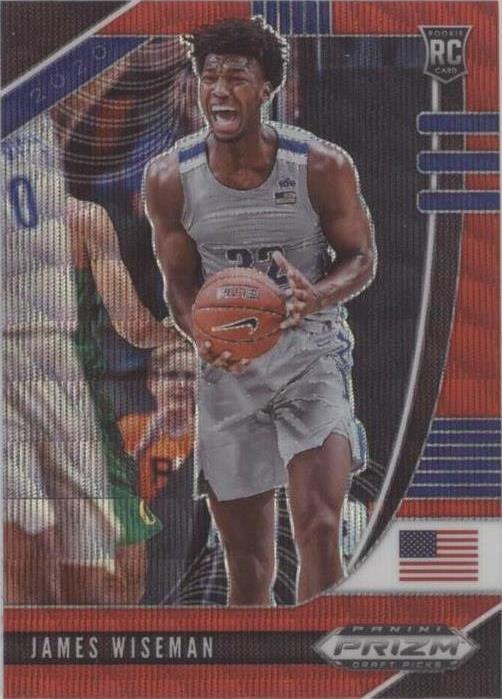 2020-21 Panini Prizm Draft Picks - James Wiseman #2 Ruby Wave Prizm (RC ...