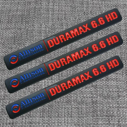 For Allison Transmission Duramax 6.6 HD Emblem Car Badge 3D Decal Black ...