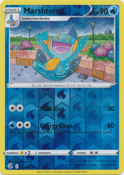 Reverse Holo Marshtomp 063/264 Fusion Strike Uncommon Pokemon TCG | eBay