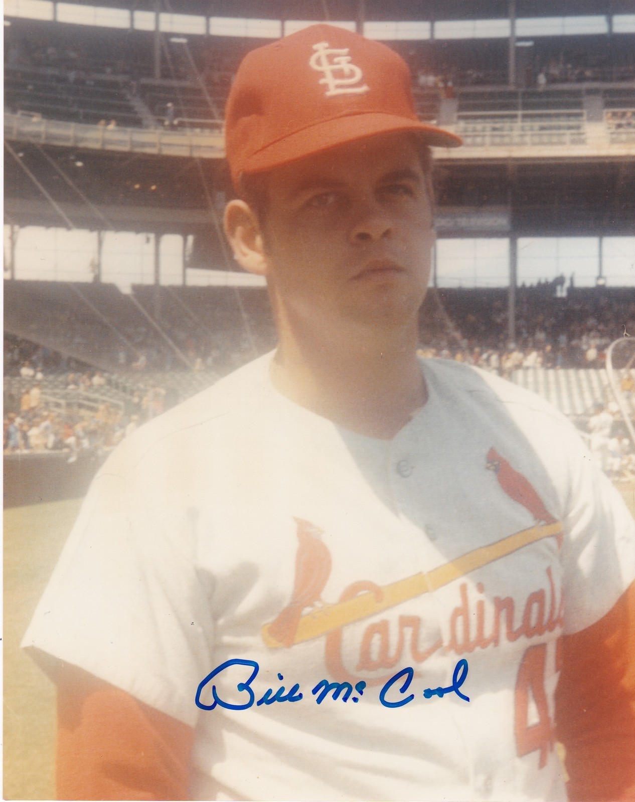 BILL MCCOOL ST. LOUIS CARDINALS ACTION SIGNED 8x10 | eBay