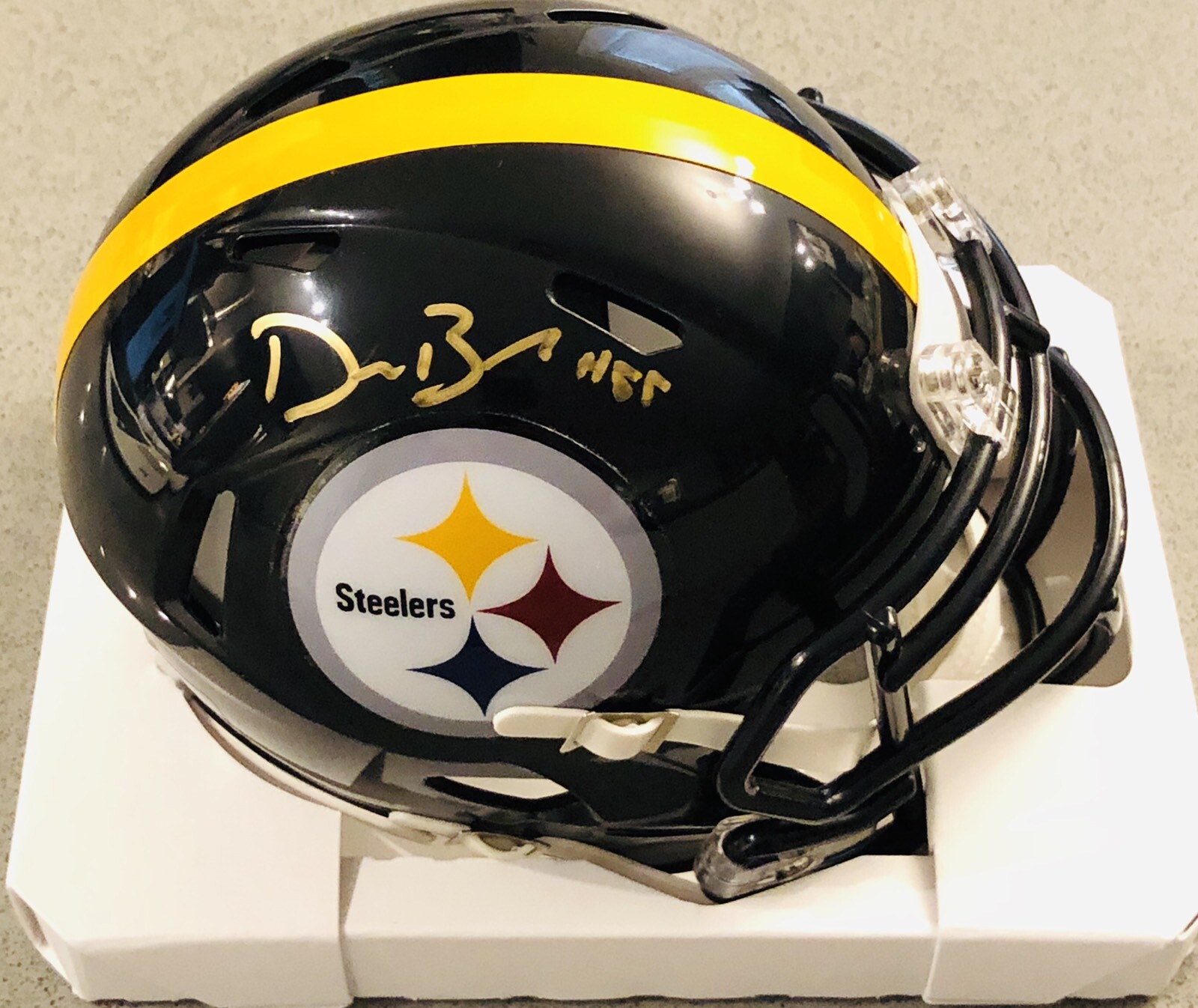 Devin Bush Jr. Signed Pittsburgh Steelers Autographed NFL Speed Mini ...