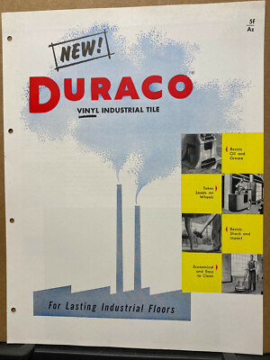 Vtg Azrock Products Catalog Duraco Vinyl Industrial Tile 1959 Vina-Lux ...