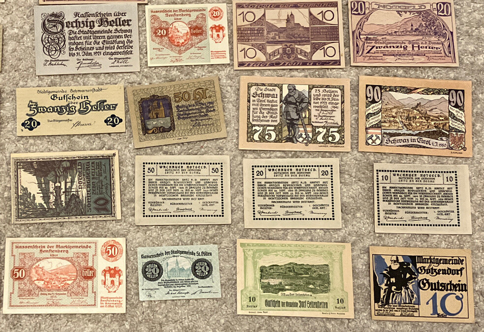 Lot Of 30 X Austria Notgeld Banknotes. All Different Set. | eBay