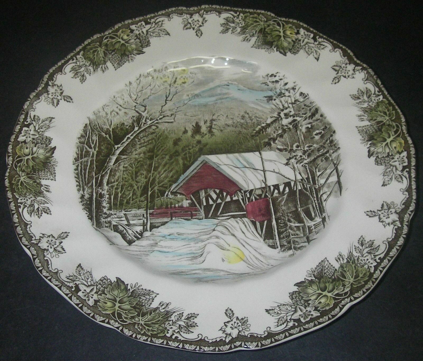 Johnson Bros Friendly Village Covered Bridge Collector Plate 10.5 Made ...