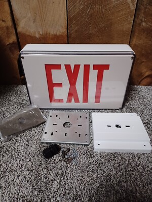Exitronix NAV Series Die Cast Vandal Resistant Heavy Duty RED Exit Sign ...