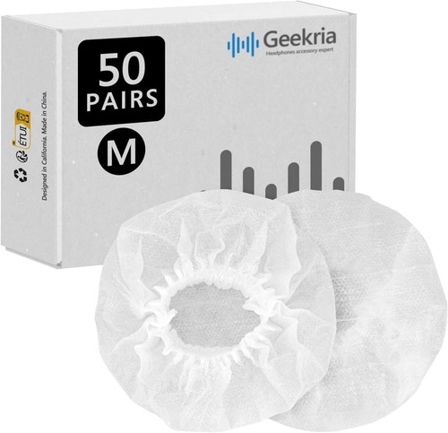 50 Pairs Individually Wrapped Disposable Headphones Ear Cover for Over ...