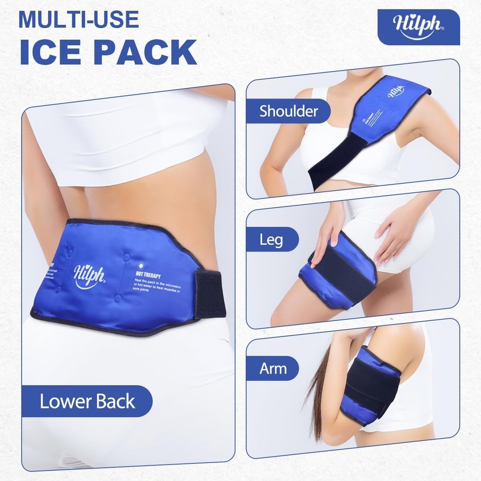 Back Pain Cold Reusable Ice Pack Belt Therapy for Lower Lumbar Sciatic ...