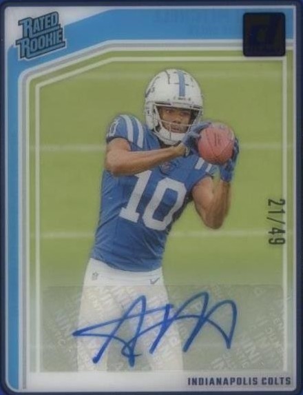 2024 Panini Clearly Donruss - Rated Rookie Adonai Mitchell #71 Blue ...