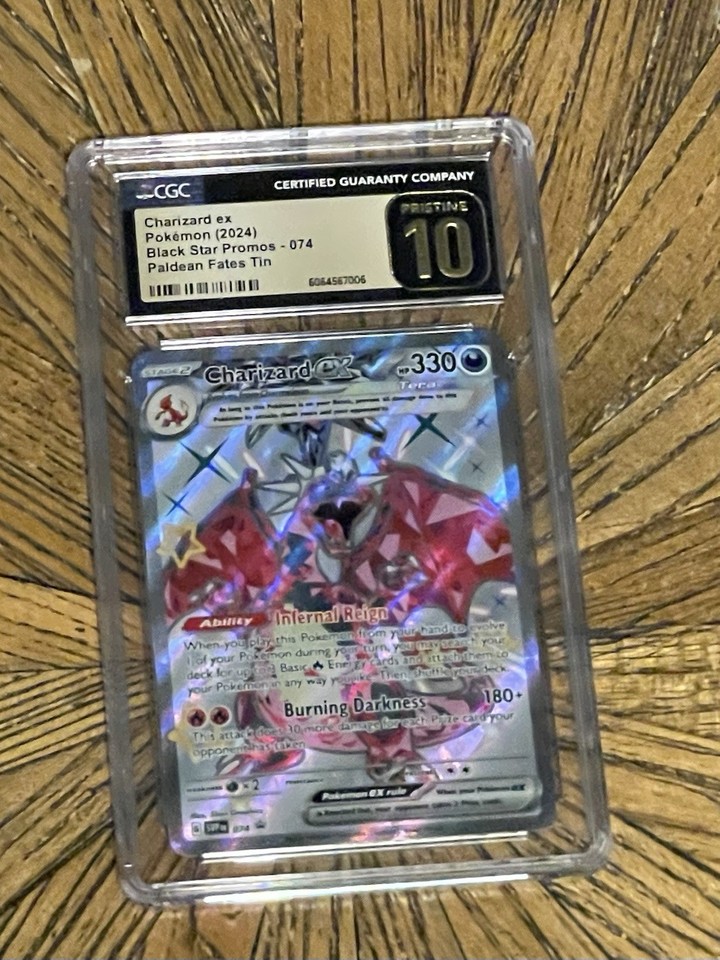 Charizard ex Black Star Promo 074 Paldean Fates Pokemon CGC Pristine 10 ...