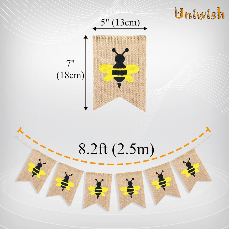 Bumblebee Banner Happy Bee Day Decorations Garland Baby Shower Birthday ...