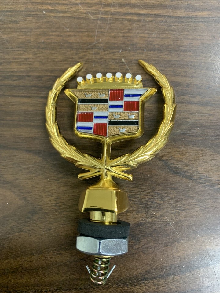 New Fits 1980- 92 CADILLAC FLEETWOOD BROUGHAM HOOD ORNAMENT HEADER ...