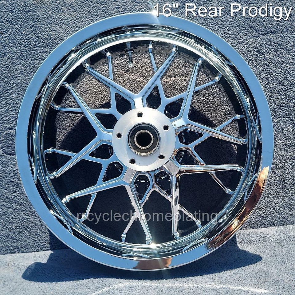 Harley Chrome Prodigy 21" Front 16" Rear Wheels 00-08 Road King Ultra ...