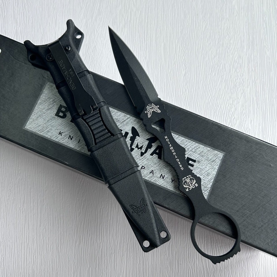 Benchmade SOCP Dagger 176BK Fixed Blade Knife, Coated Finish, Black ...