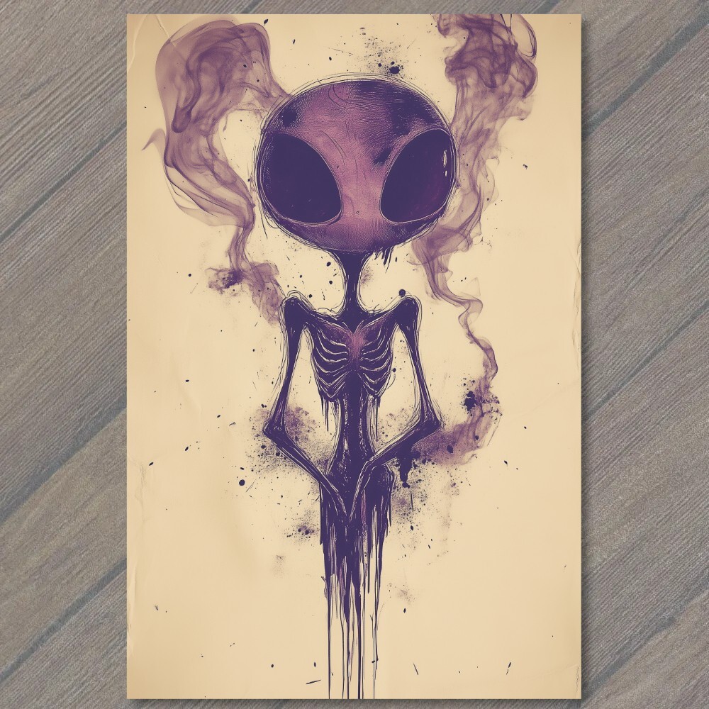 Scary Alien Drawing