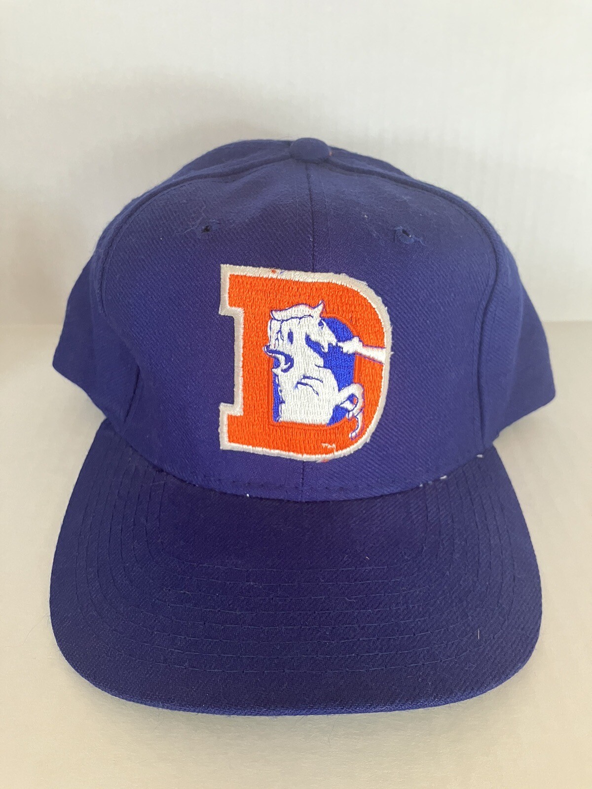 Vtg 90s Denver Broncos Hat Lot New Era Wool Eastport Cotton Snapback ...