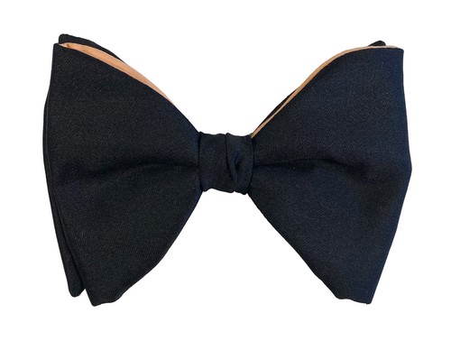 Vintage Black & Coral Satin Bow Tie 1970s Oversized Large Butterfly ...