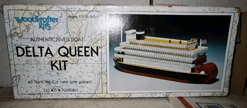 Vintage 1981 Delta Queen River Boat Model Kit By WoodKrafter Kits Made ...