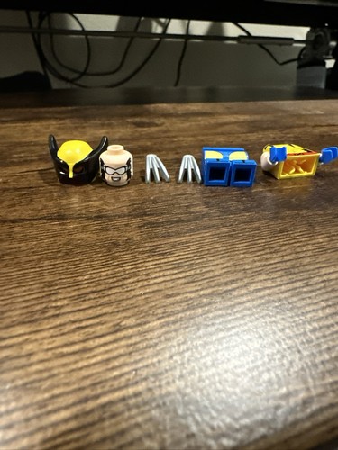 LEGO Xmen #sh939 Wolverine Yellow & Black Mask Minifigure & Claws FROM ...