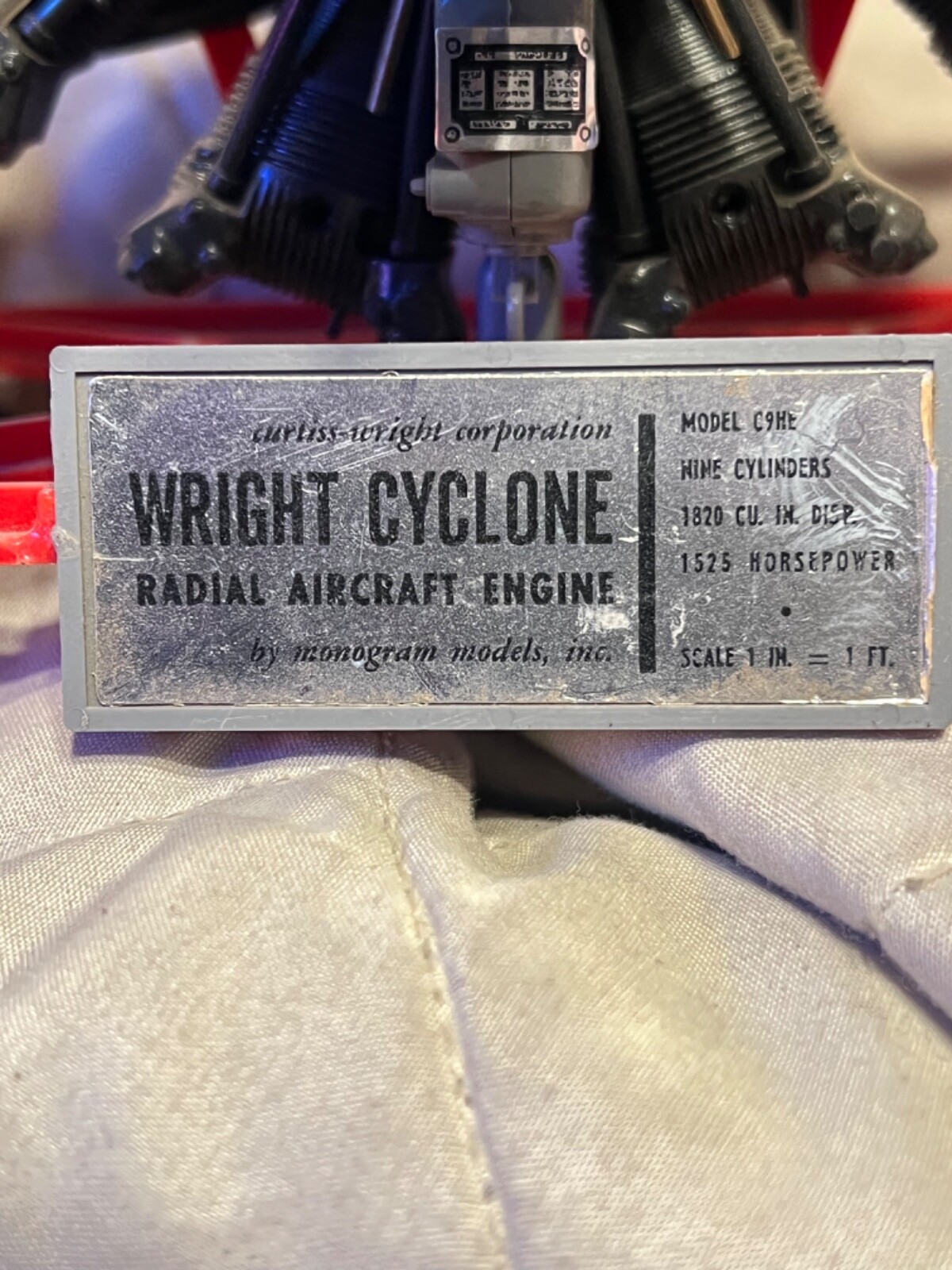 Aircraft Engine Model. Wright Cyclone aircraft engine model 1/12 scale ...