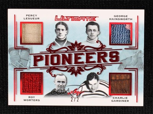 2019 Leaf Ultimate Pioneers Red 2/2 LeSueur Hainsworth Worters Gardiner ...