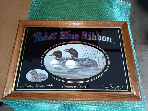 Pabst Blue Ribbon Beer Collectors Edition Terry Doughty Mirror Loons ...