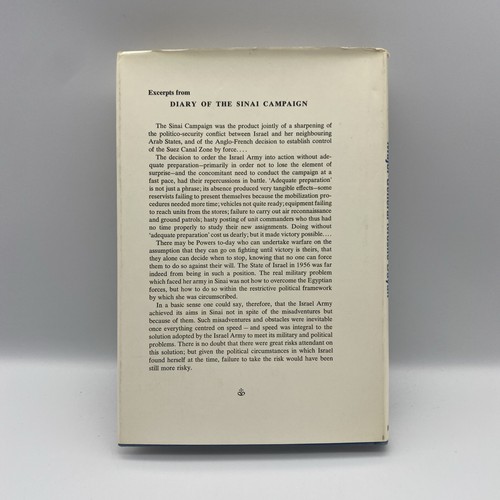 Diary of the Sinai Campaign by Major General Moshe Dayan 1965 First ...