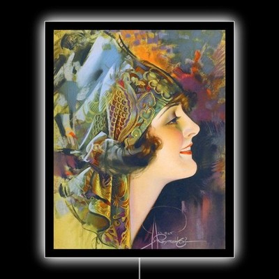 Rolph Armstrong Flapper Girl Artwork NEW LED Hanging Lighted Sign ...