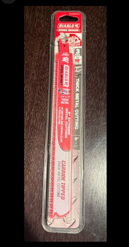 3 Pack of Diablo 9 in. 8TPI Steel Demon Carbide Teeth Reciprocating Saw ...