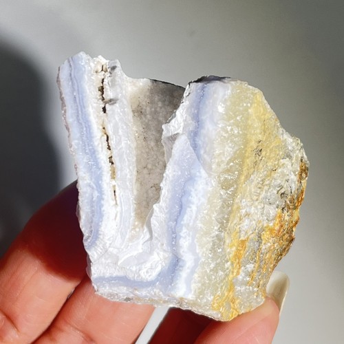 80g Natural Rough blue lace Agate chalcedony Healing Reiki Stone ...