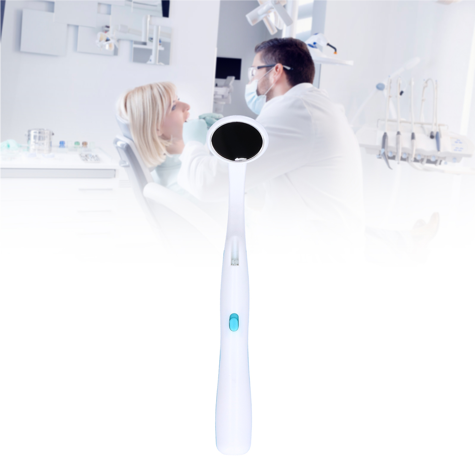 AntiFog Plastic Dental Mirror Teeth Inspection LED Light Mirror Dentist ...
