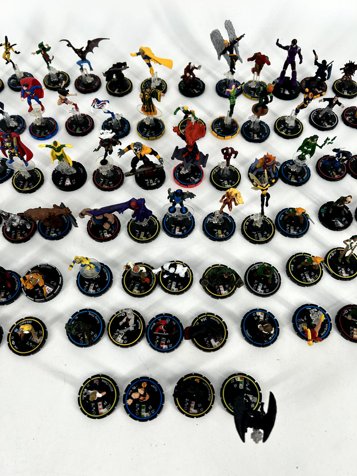 Lot of 76 - Wizkids Heroclix Miniatures Marvel & DC Comics Super Hero ...